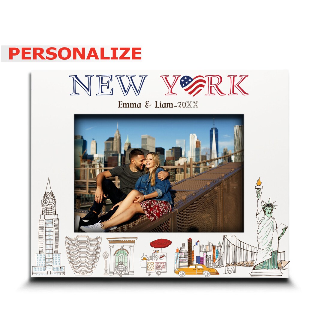 Personalize-new York Picture Frame-wedding, Honeymoon, Vacation in ...