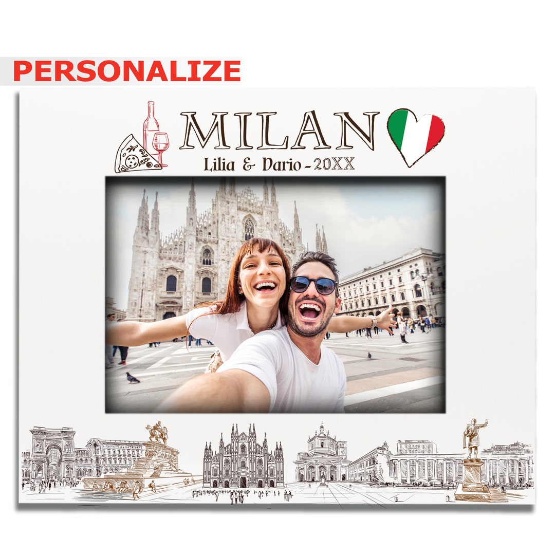 Personalize-milan Italy Picture Frame-wedding, Honeymoon, Vacation in ...