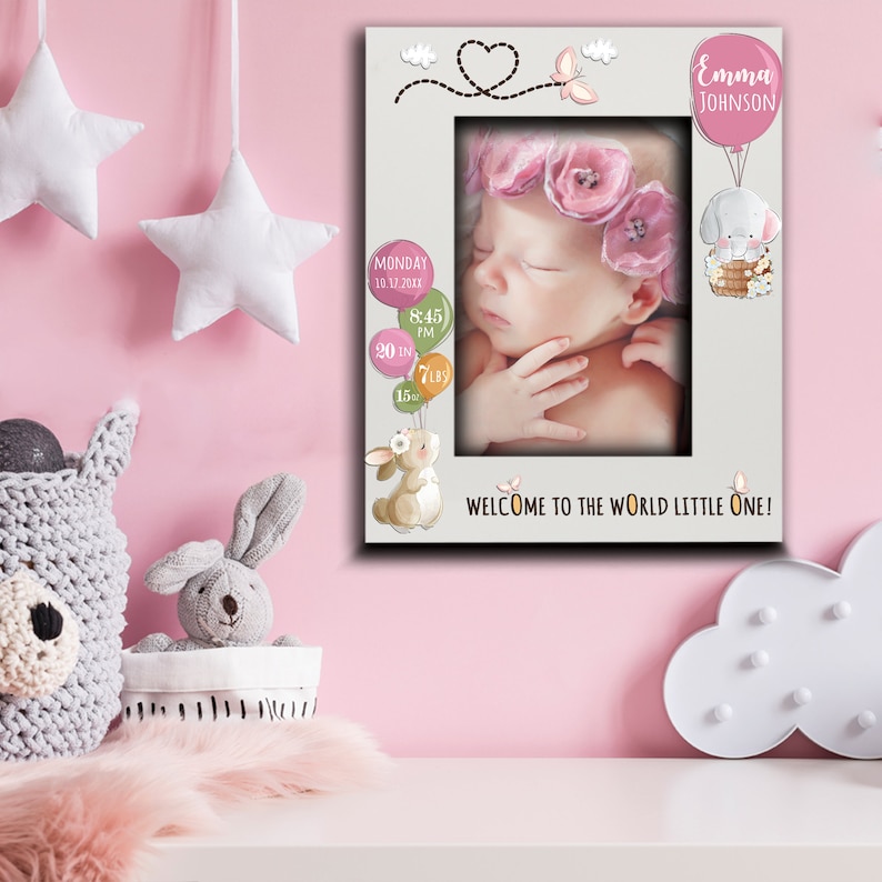 Personalize-baby Picture Frame-birth Announcement-baby Name Frame-new ...