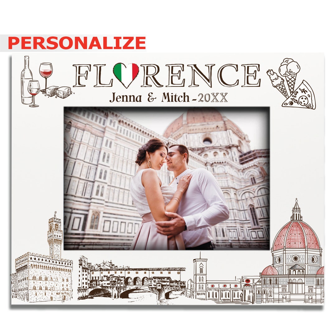 Personalized Florence Italy Picture Frame: Travel Lover Gift - Etsy