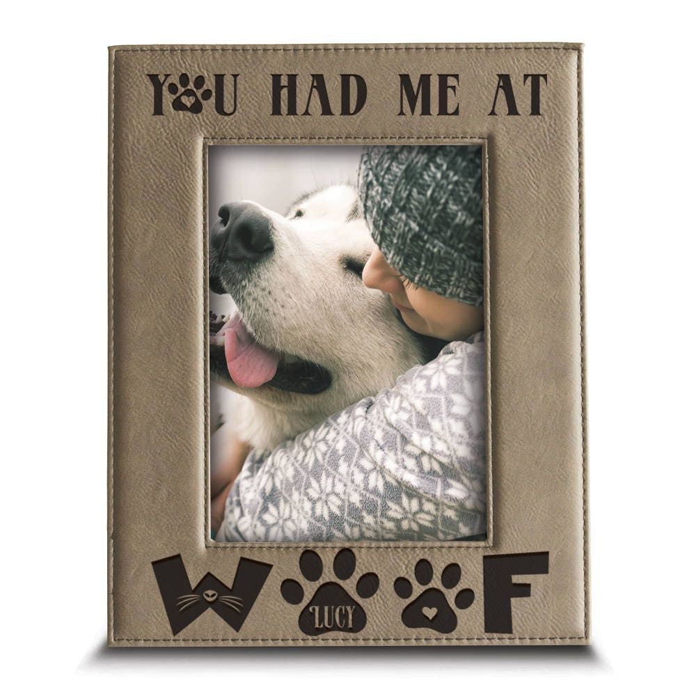 PERSONALIZED-You had me at WOOF-Dog Picture Frame-Pet | Etsy