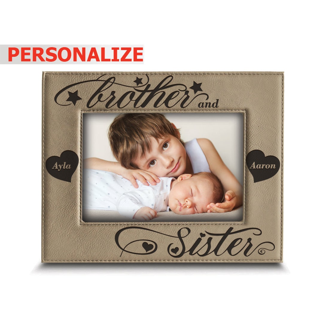 Personalized-brother and Sister Photo Frame- Sibling Gift- Engraved ...