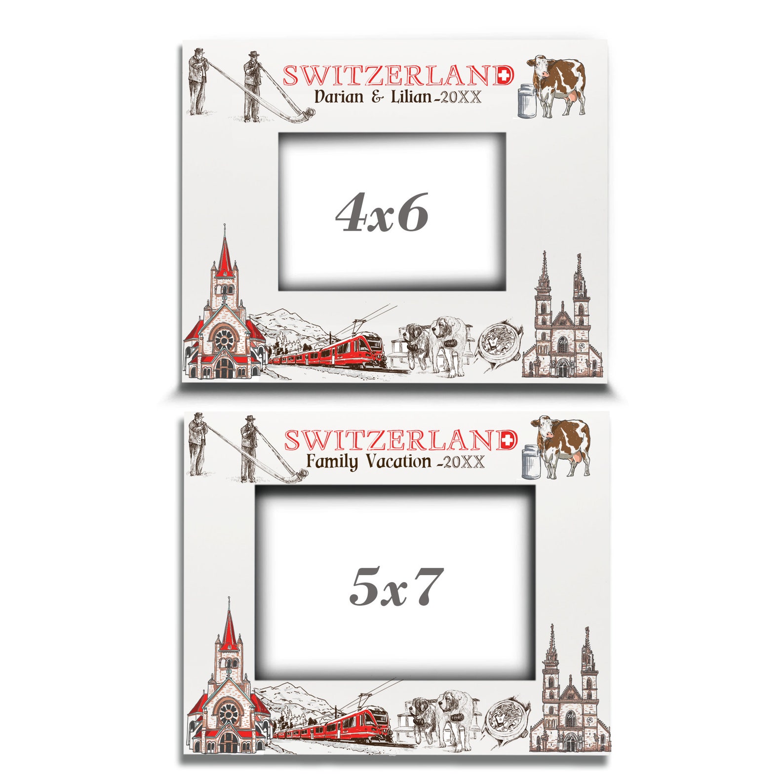 Personalized Switzerland Picture Frame: Swiss Vacation Keepsake - Etsy