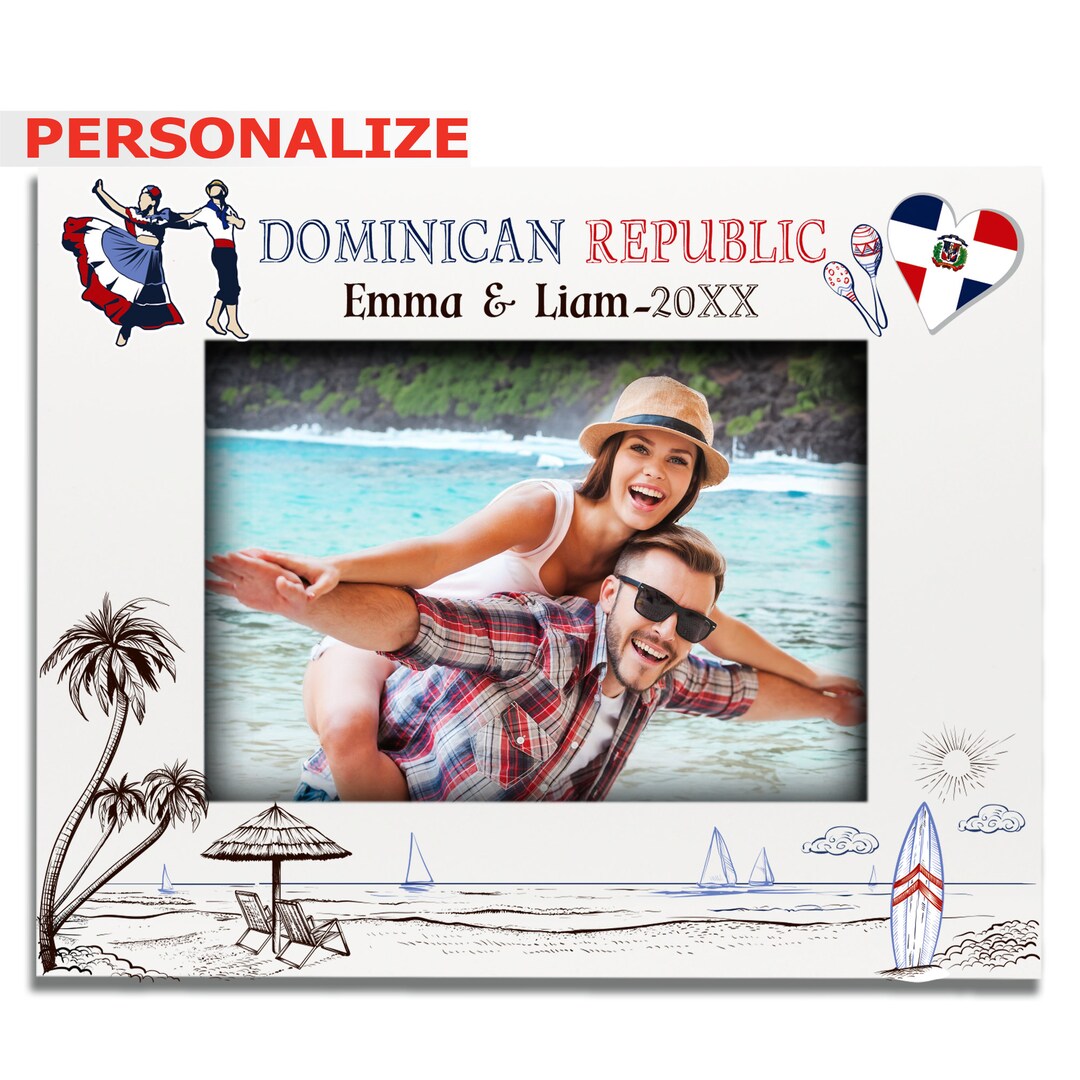 Personalize-dominican Republic Picture Frame-wedding, Honeymoon ...