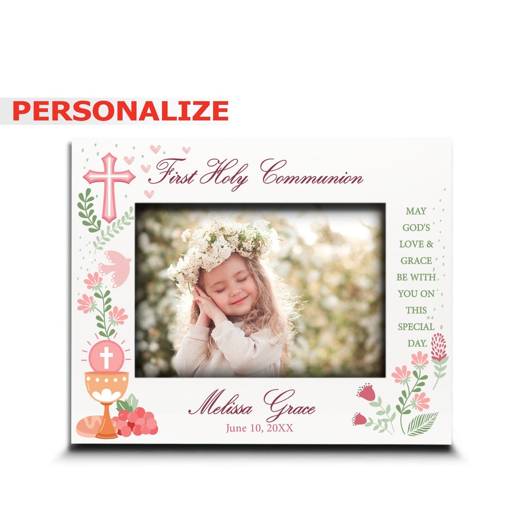 Personalized First Holy Communion Picture Frame: Christian Gift - Etsy