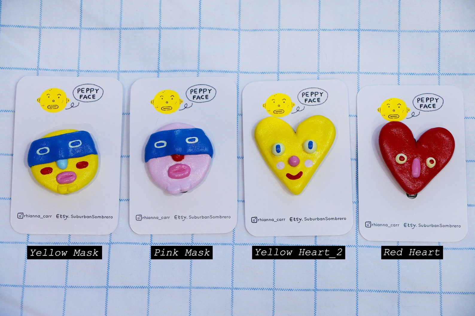 Clay Pin Peppy Face - Etsy