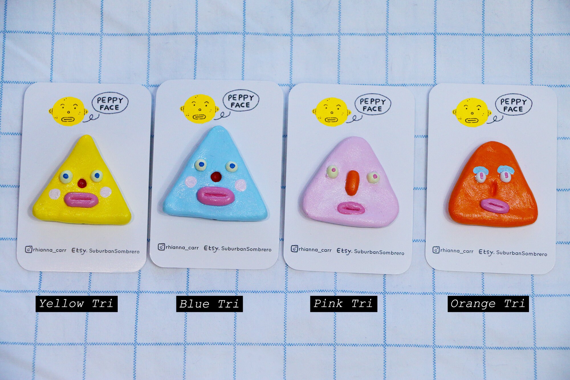 Clay Pin Peppy Face - Etsy