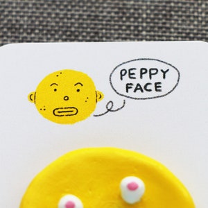 Clay Pin - Peppy Face - Etsy