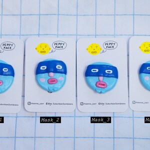 Clay Pin - Peppy Face - Etsy
