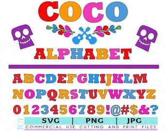 Coco Movie Svg Disney Coco Alphabet Svg Coco Font Svg Coco Alphabet Letters Svg Font Coco Svg ...