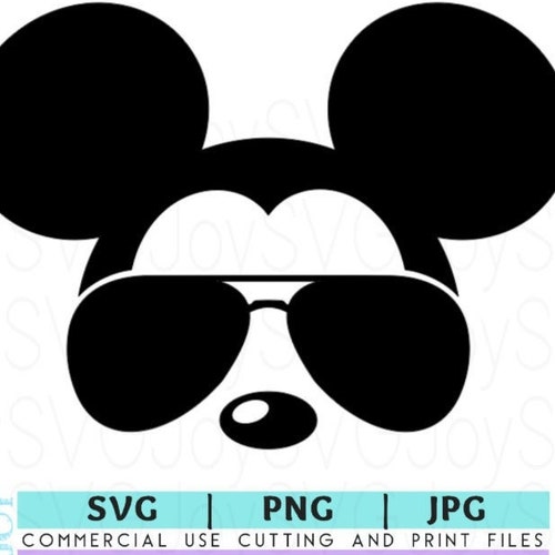 Mickey Mouse Aviator Sunglasses SVG Jpg Disneyland World Svg - Etsy