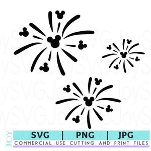 Mickey Mouse Fireworks T-shirt SVG Jpg | Disneyland World Svg ...