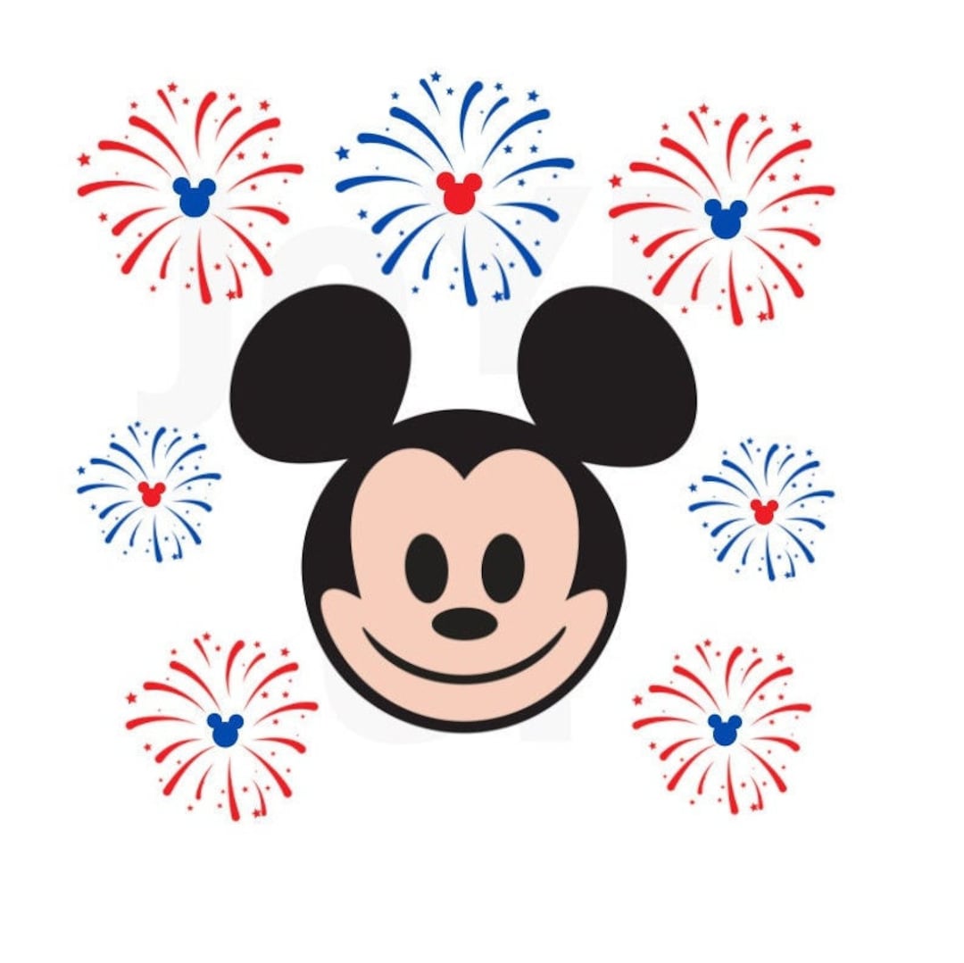 Mickey Mouse Fireworks 4th of July T-shirt SVG PNG| Disneyland World ...