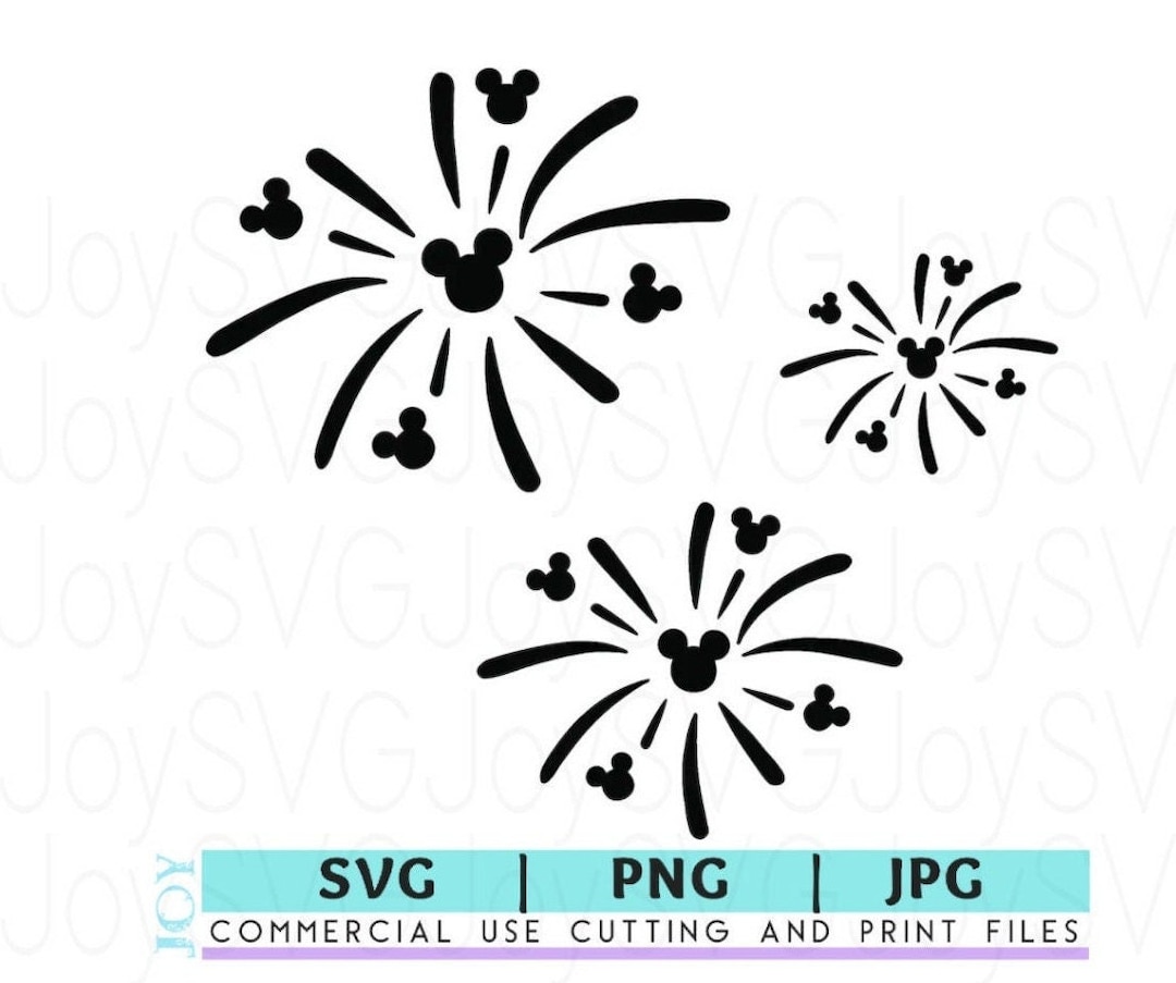 Mickey Mouse Fireworks T-shirt SVG Jpg | Disneyland World Svg ...