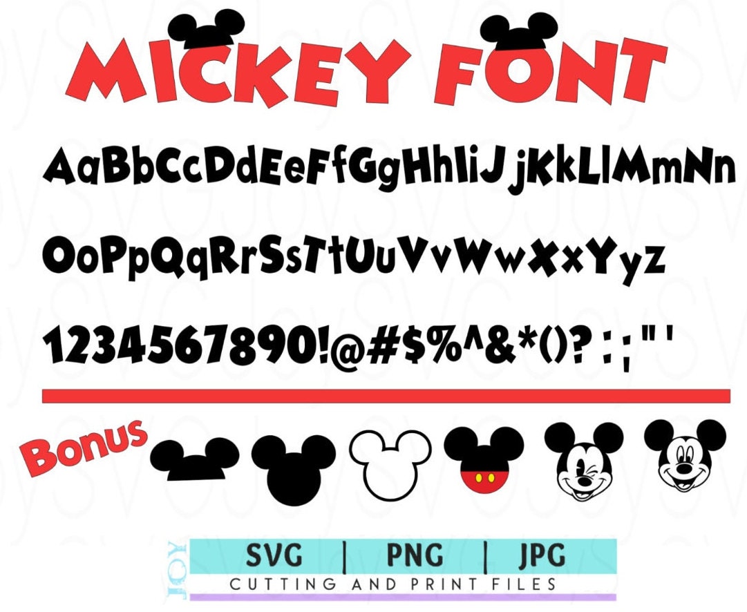 Mickey Mouse Letter Font