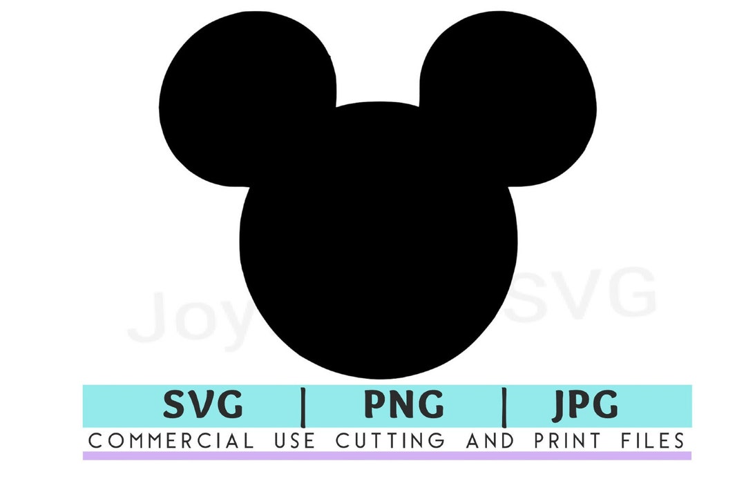 Mickey Head - Svg, Png, Jpg Cutting Files - Cricut, Silhouette - Iron ...