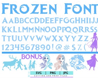 Frozen Font SVG for Cricut Frozen font PNG Frozen font svg Frozen ...