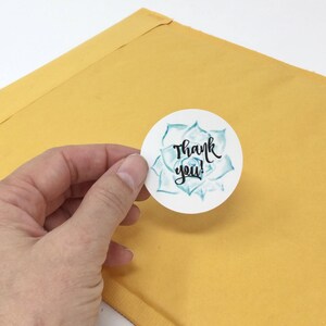 Succulent Thank You Stickers 2 Round Customer Thank You - Etsy