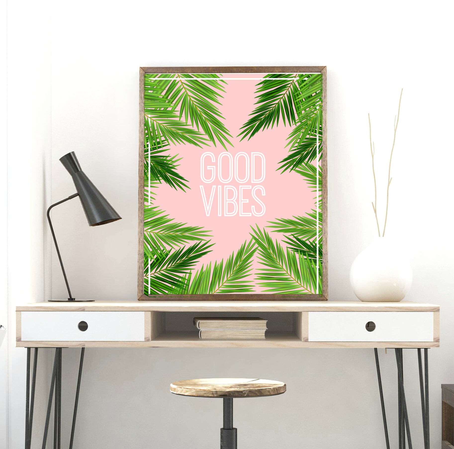 Good vibes poster 11x14 fashion digital print beach decor | Etsy