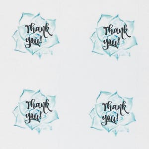 Succulent Thank You Stickers 2 Round Customer Thank You - Etsy