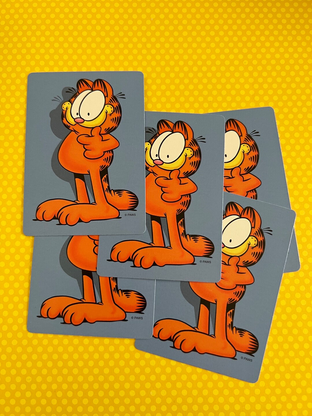 Set of 5 Retro Garfield Playing Cards // Ephemera // Vintage - Etsy
