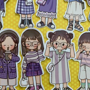 Purple School Girl Stickers // Embellishments// Scrapbooking // Paper ...
