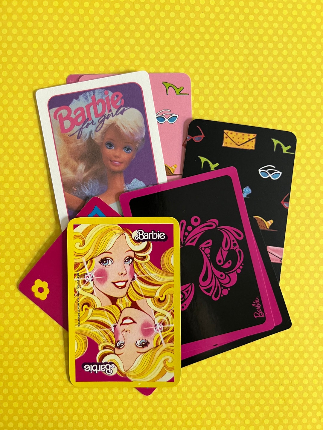 Set of 8 Vintage Retro Barbie Cards Playing Cards // Single Swap ...