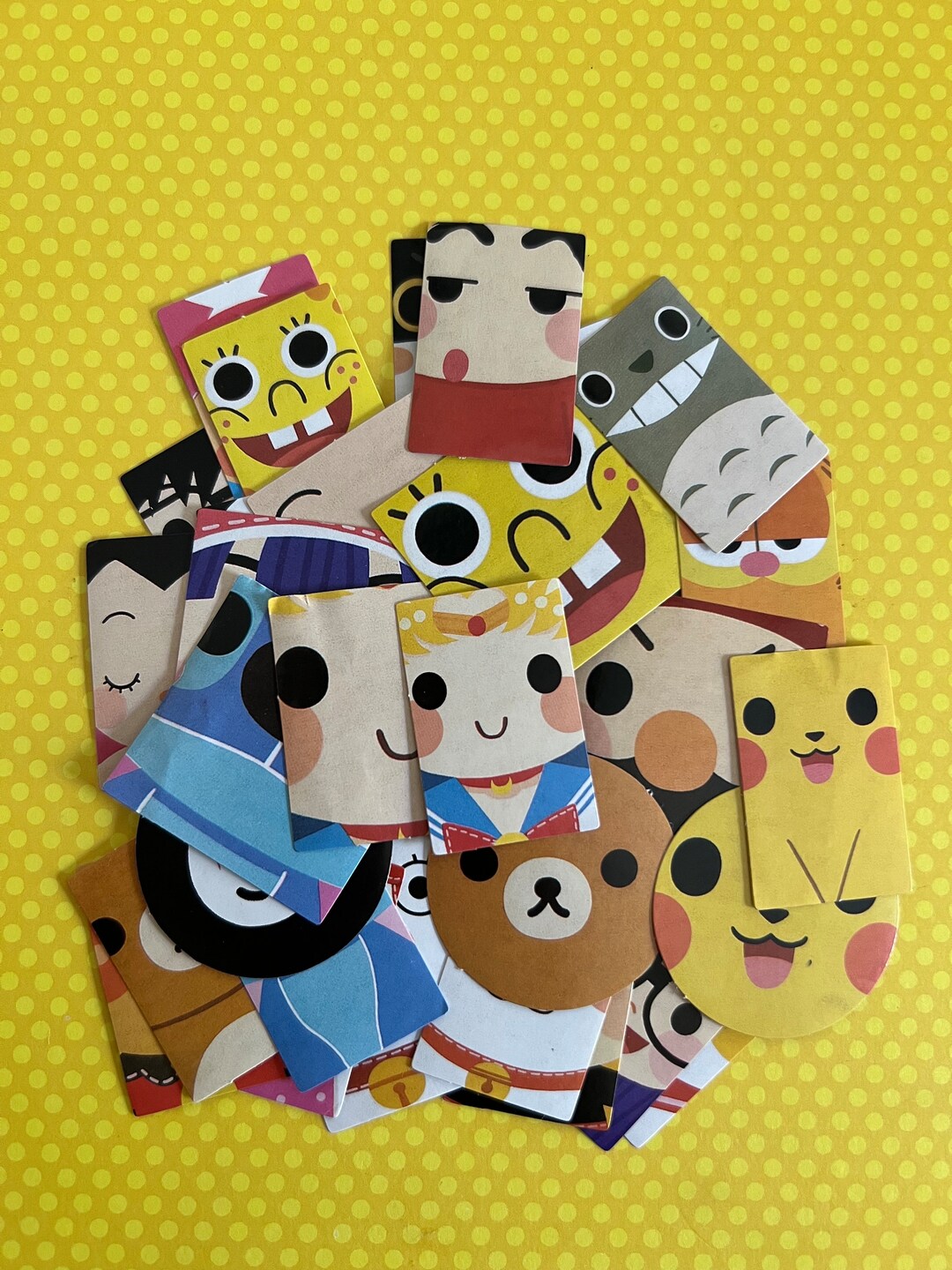 Set of 50 Kawaii Characters Flake Stickers //cartoons // Embellishments ...