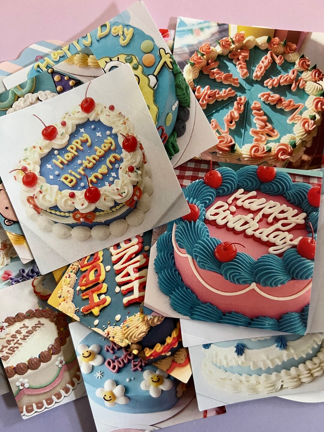 Blue Birthday Cake Buttercream Vinyl Stickers // Vintage Recipes ...