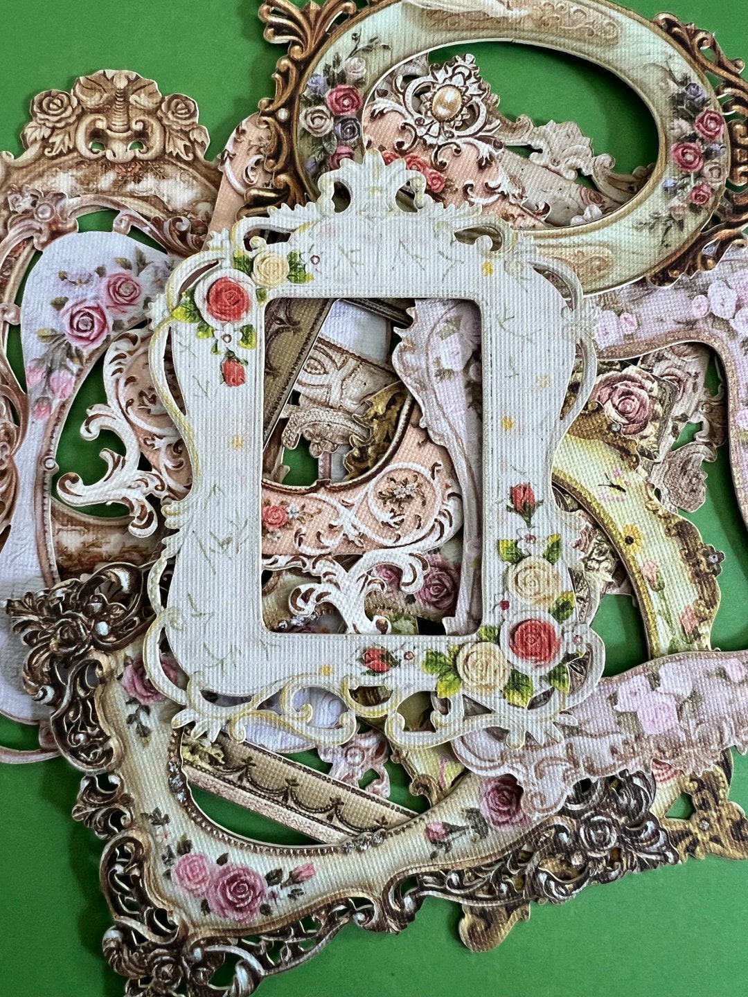 Pink Vintage Ornate Cottagecore Frame Border Ephemera // Scrapbooking ...