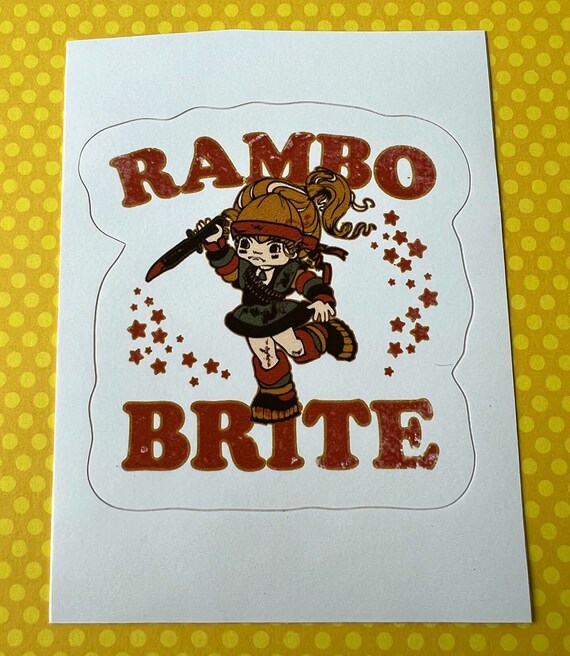 Rambo Brite Vinyl Sticker Water Bottle Laptop Stickers 80s Kid - Etsy