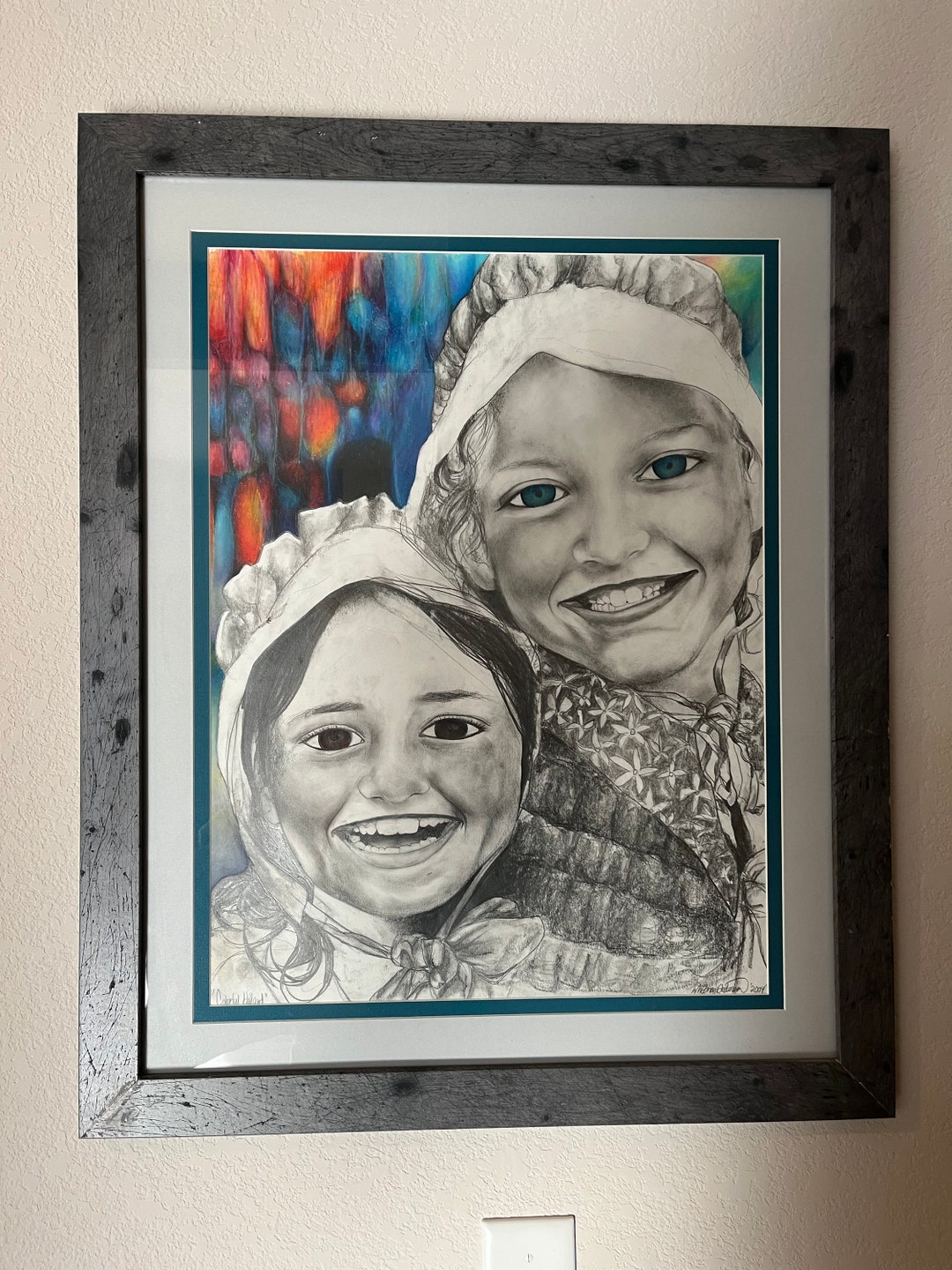 DUTCH HAPPINESS (still Life ORIGINAL Hand-drawing,31.5x25.5", Framed ...