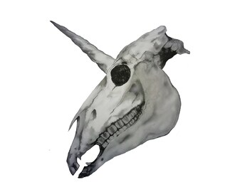Unicorn skull | Etsy