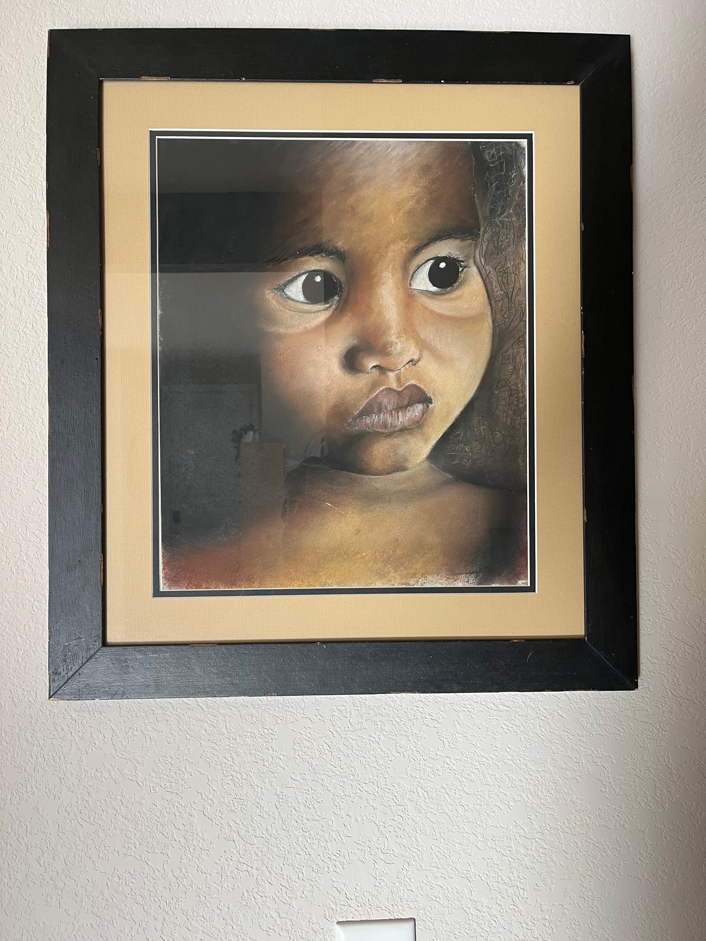 AFRICAN CHILD (still Life ORIGINAL Acrylic Painting, 22x24.5", Framed ...