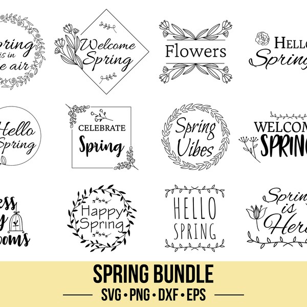 Hello Spring Svg - Etsy