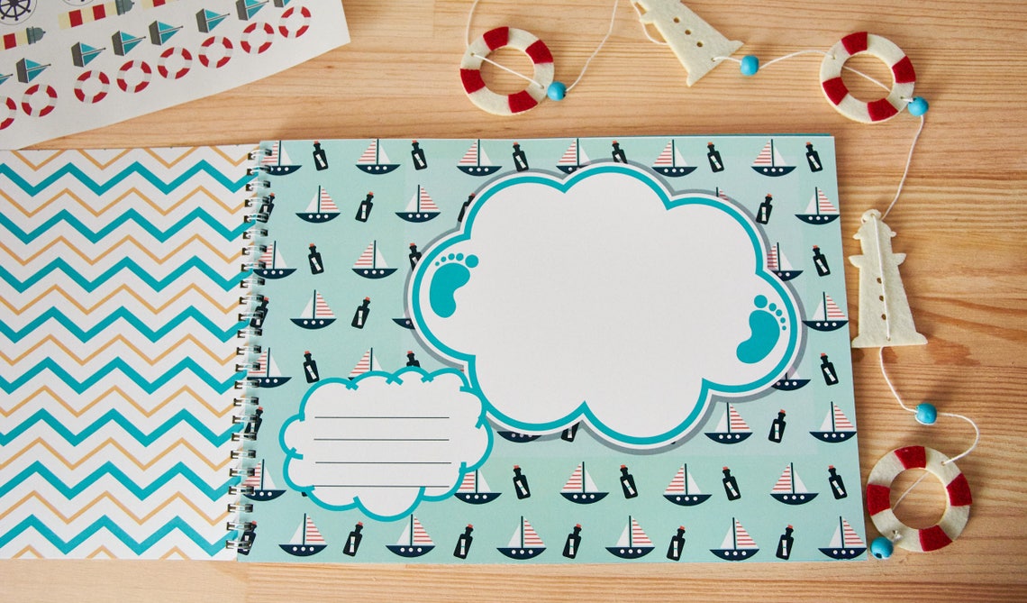 Printable Baby Book Pages, First Year Baby Memory Book for Boys, Baby ...