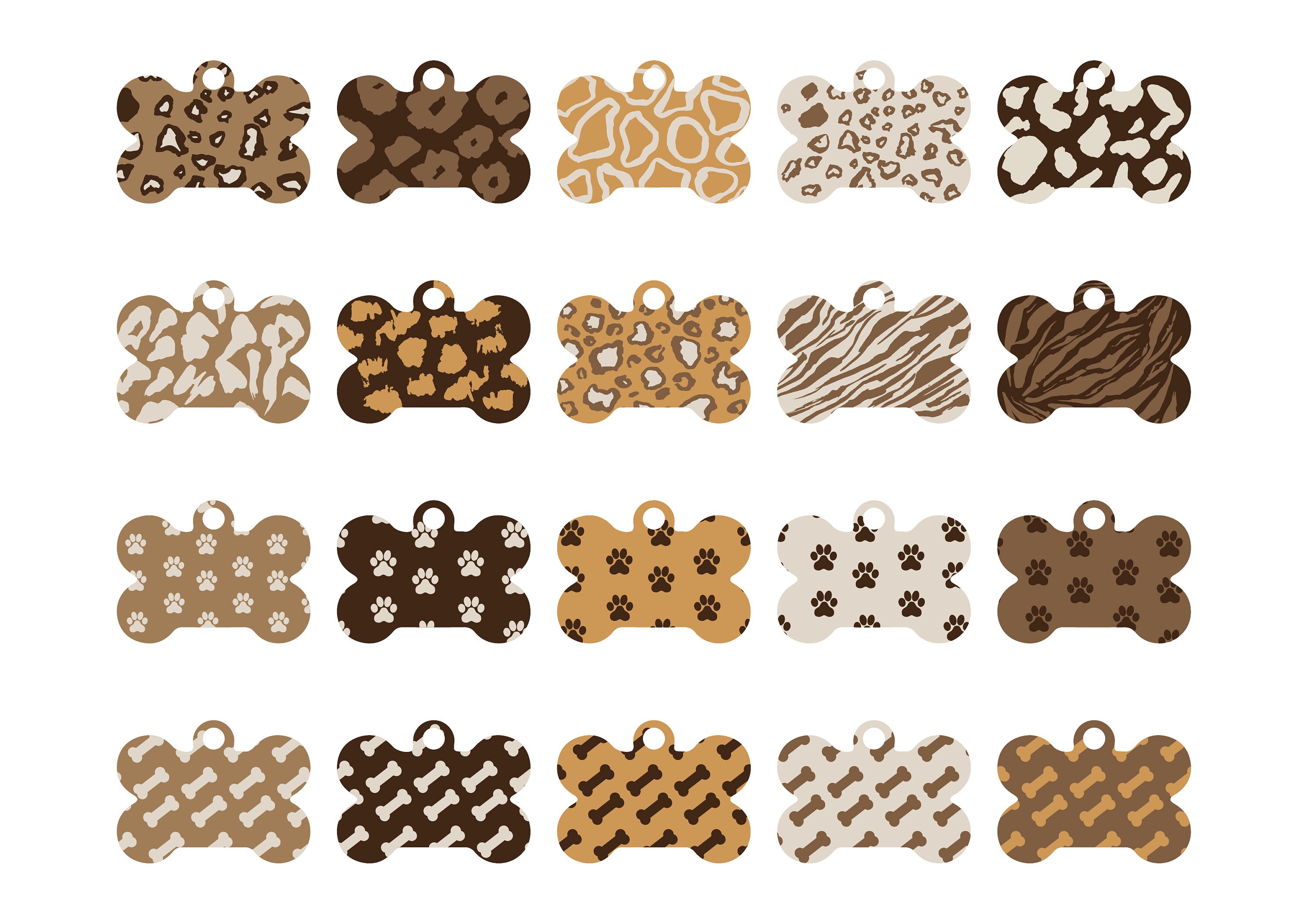 Animal Pattern Keychain Svg Bundle Dogs Svg Pets Svg - Etsy