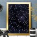 Star Map Poster, Star Chart, Constellation Poster, Galaxy Print, Nebula ...