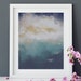 Blue Abstract Poster, Blue Abstract Art, Gold Painting, Abstract Wall ...