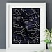 Constellation Map Poster, Star Map Print, Star Chart, Galaxy Poster ...
