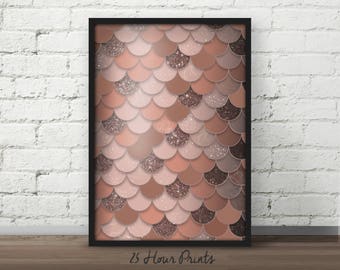 Rose Gold Poster Rose Gold Art Rose Gold Wall Art Art | Etsy