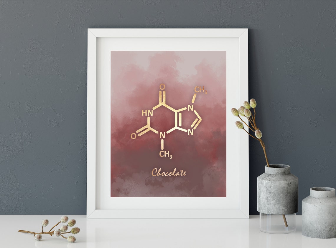 Chocolate Molecule Poster Chocolate Poster Molecule Art - Etsy