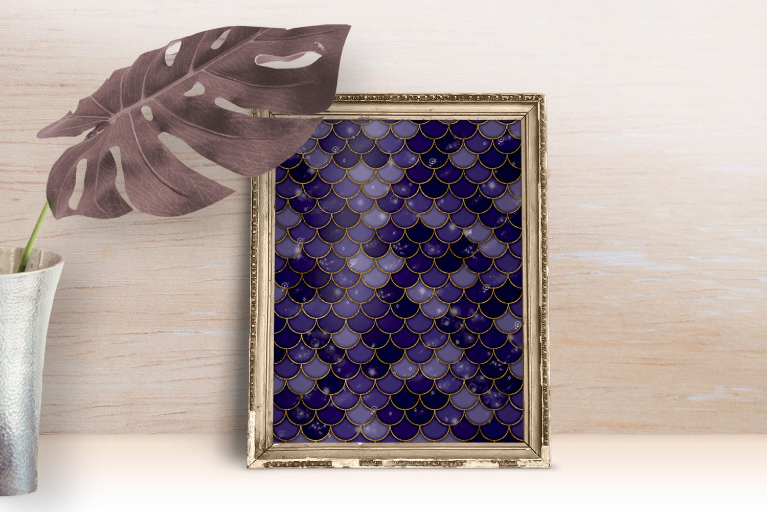 Instant Download Purple Mermaid Art Mermaid Scales Art - Etsy