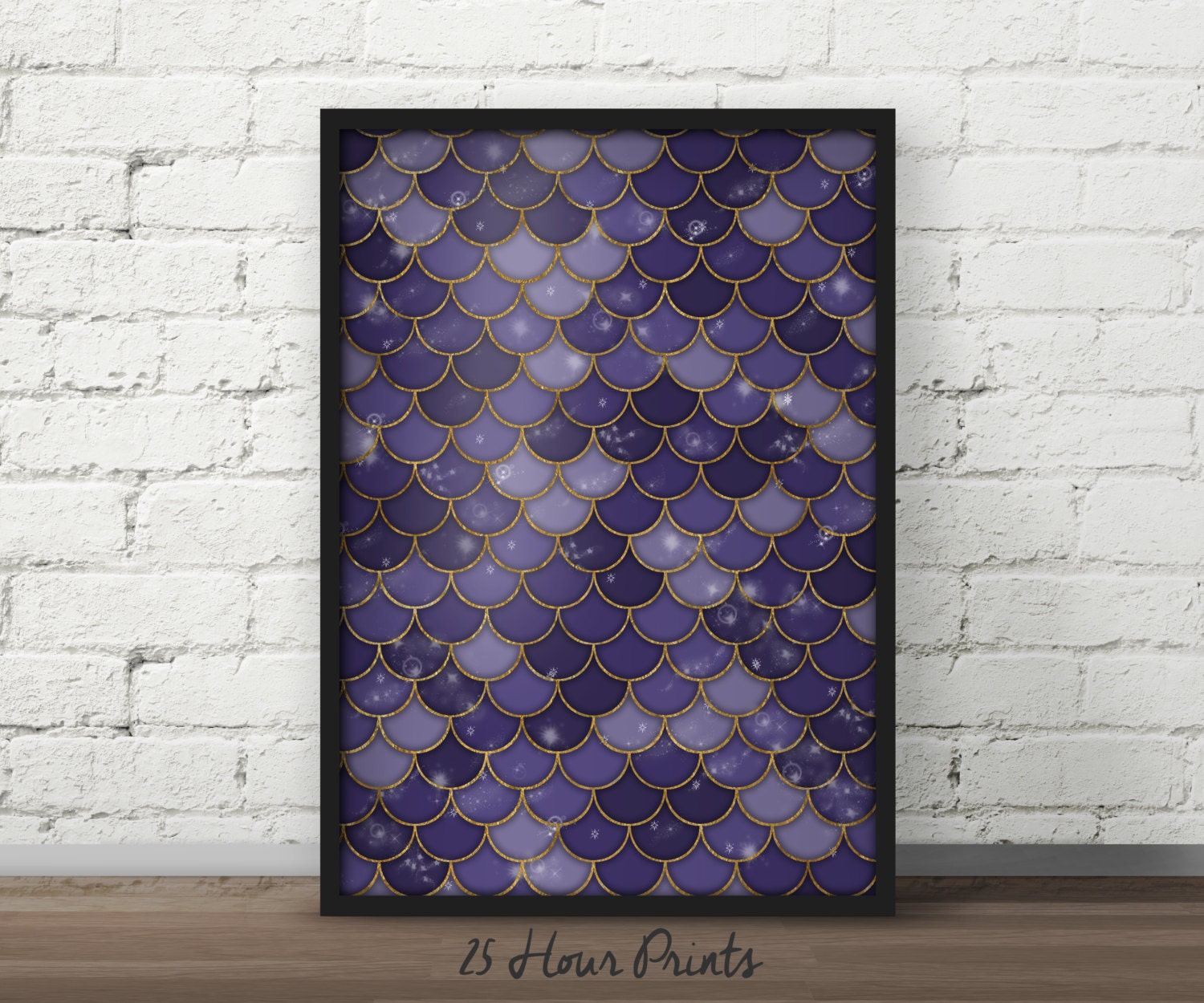 Instant Download Purple Mermaid Art Mermaid Scales Art - Etsy