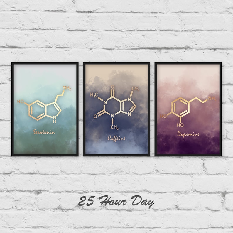 Caffeine Molecule Art Print, Caffeine Wall Art, Caffeine Poster ...