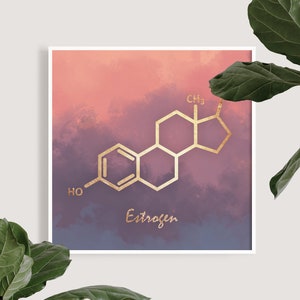 Set of 4 Print, Molecule Poster, Molecule Art, Gallery Wall Prints ...