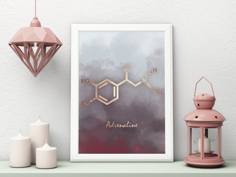 Adrenaline Molecule Poster Adrenaline Art Print Molecule Art | Etsy