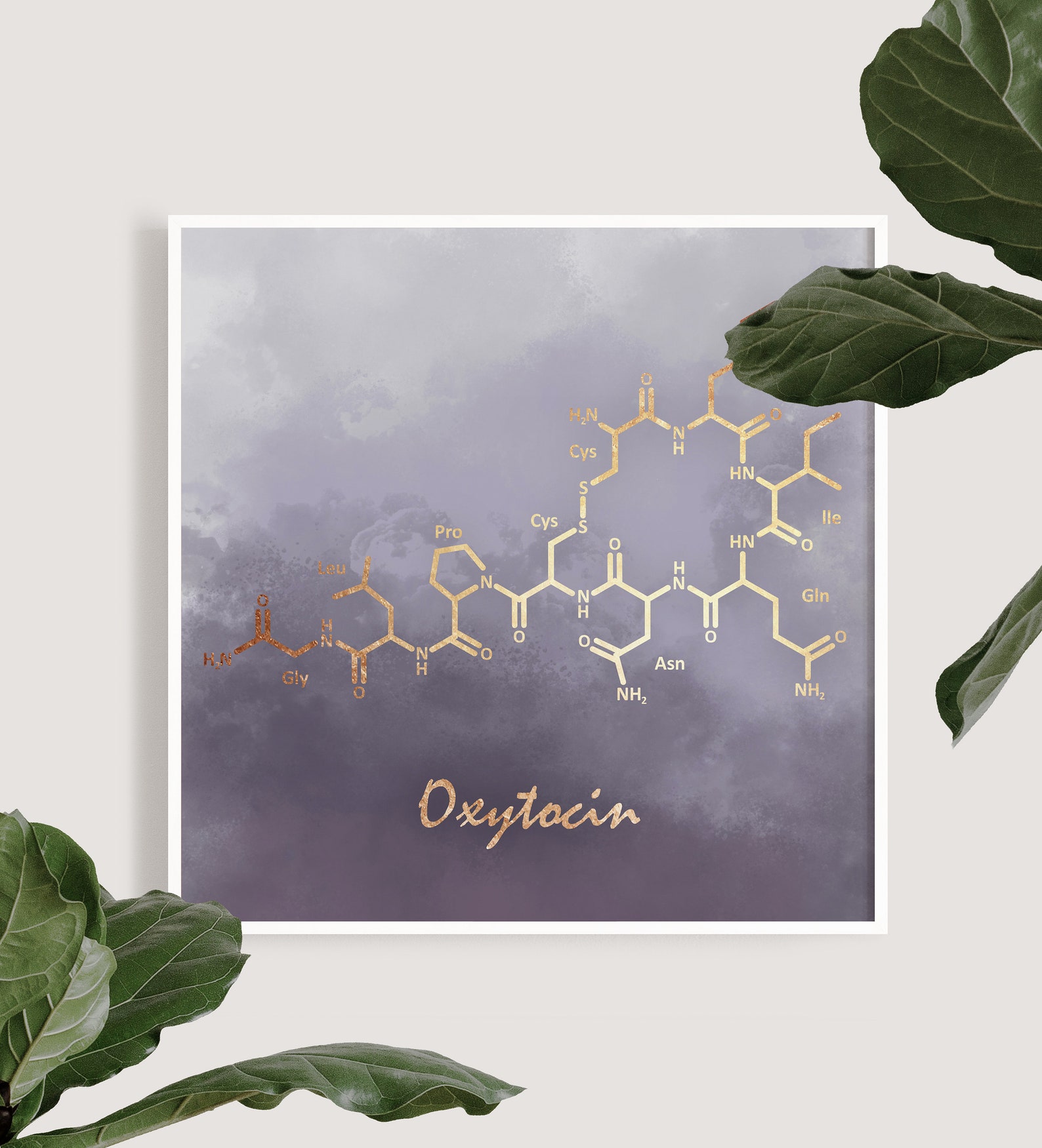 Set of 2 Prints, Serotonin Art, Oxytocin Art, Chemistry Gift, Teacher ...