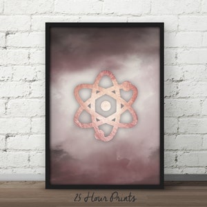 Instant Download Atom Symbol Art Print, Science Art Print, Science ...