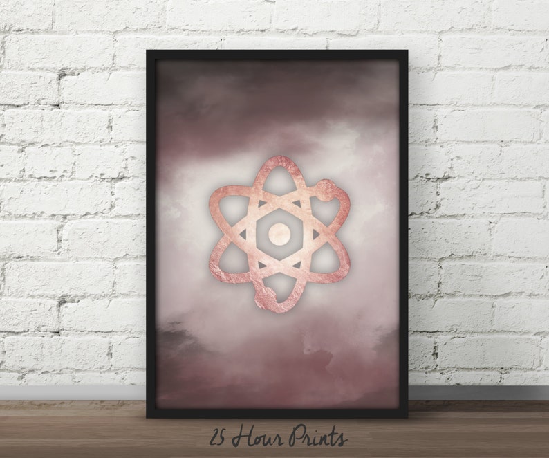 Instant Download Atom Symbol Art Print Science Art Print - Etsy